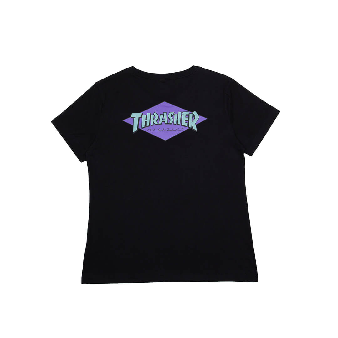 Camiseta Feminina Thrasher Diamond Dot Collab Santa Cruz x Thrasher